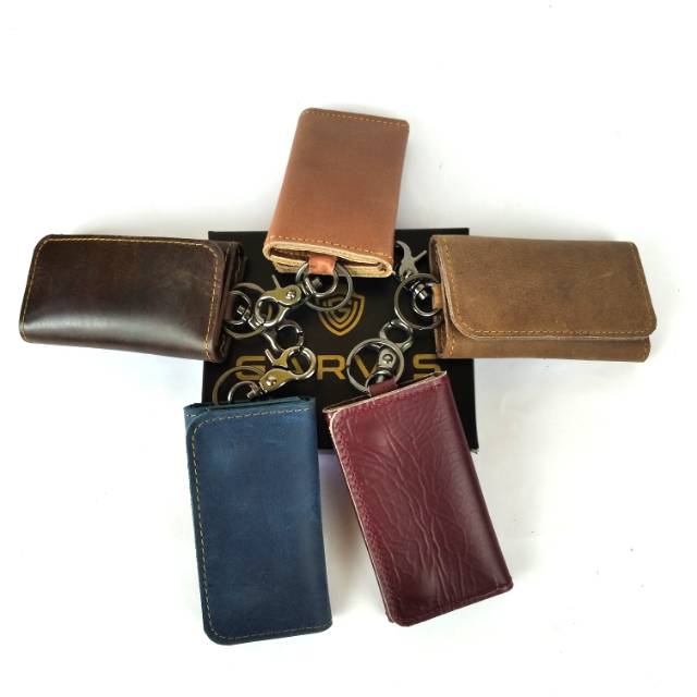 Grosir Dompet Gantungan Kunci Kulit Asli Bentuk Unik Custom Nama