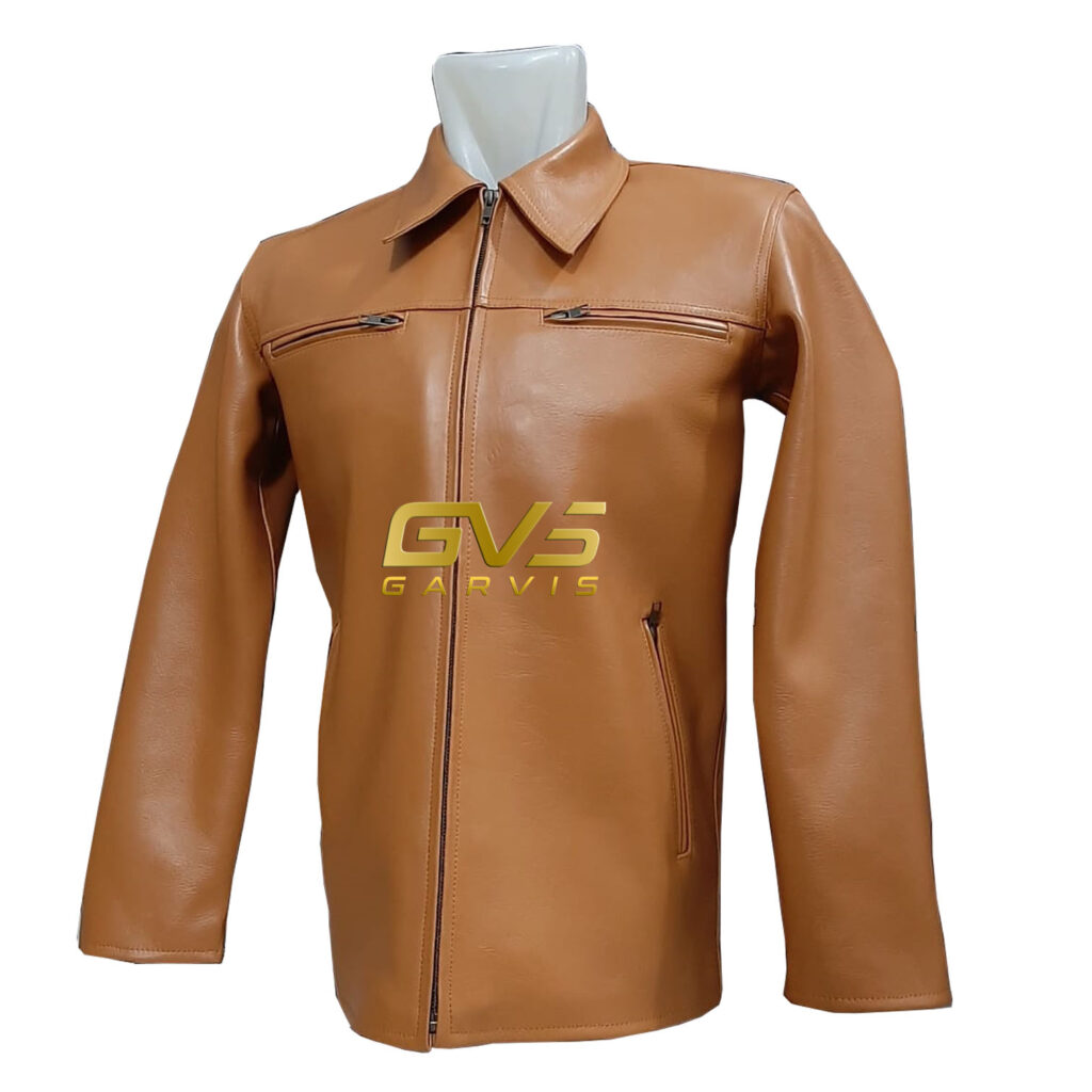 Penjual Jaket Kulit Sapi Model GVS220 Sopan Calm Style Tebal