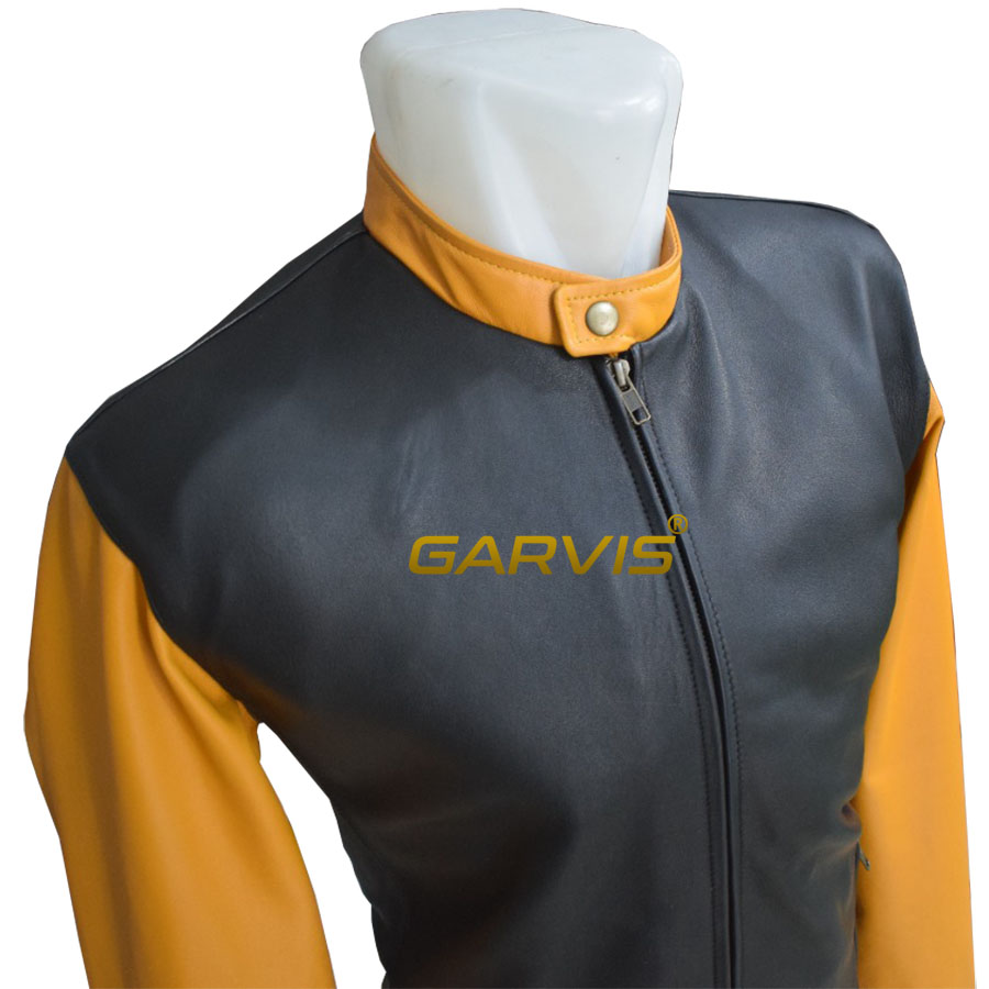 Custom Jaket GVS222 Kombinasi Hitam Kuning Variasi Model Pria